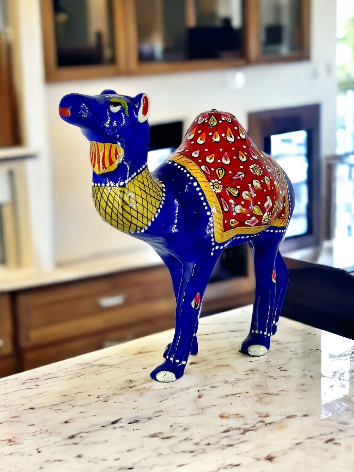 Buy Handcrafted Meenakari Metal Camel Statue for Home Decor — Diwam ...